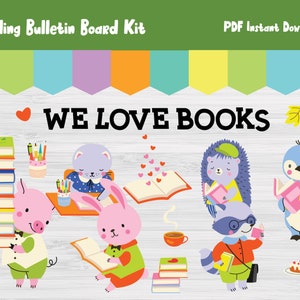 Reading Library Bulletin Board Kit/kindergarten Classroom Read Decor ...