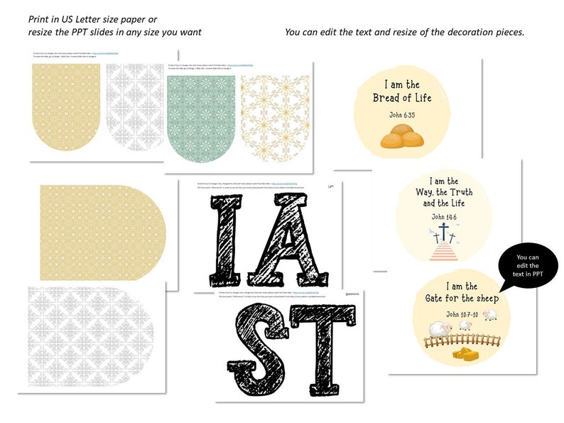 Jesus I Am Statement/christian Bulletin Board Kit/bible - Etsy