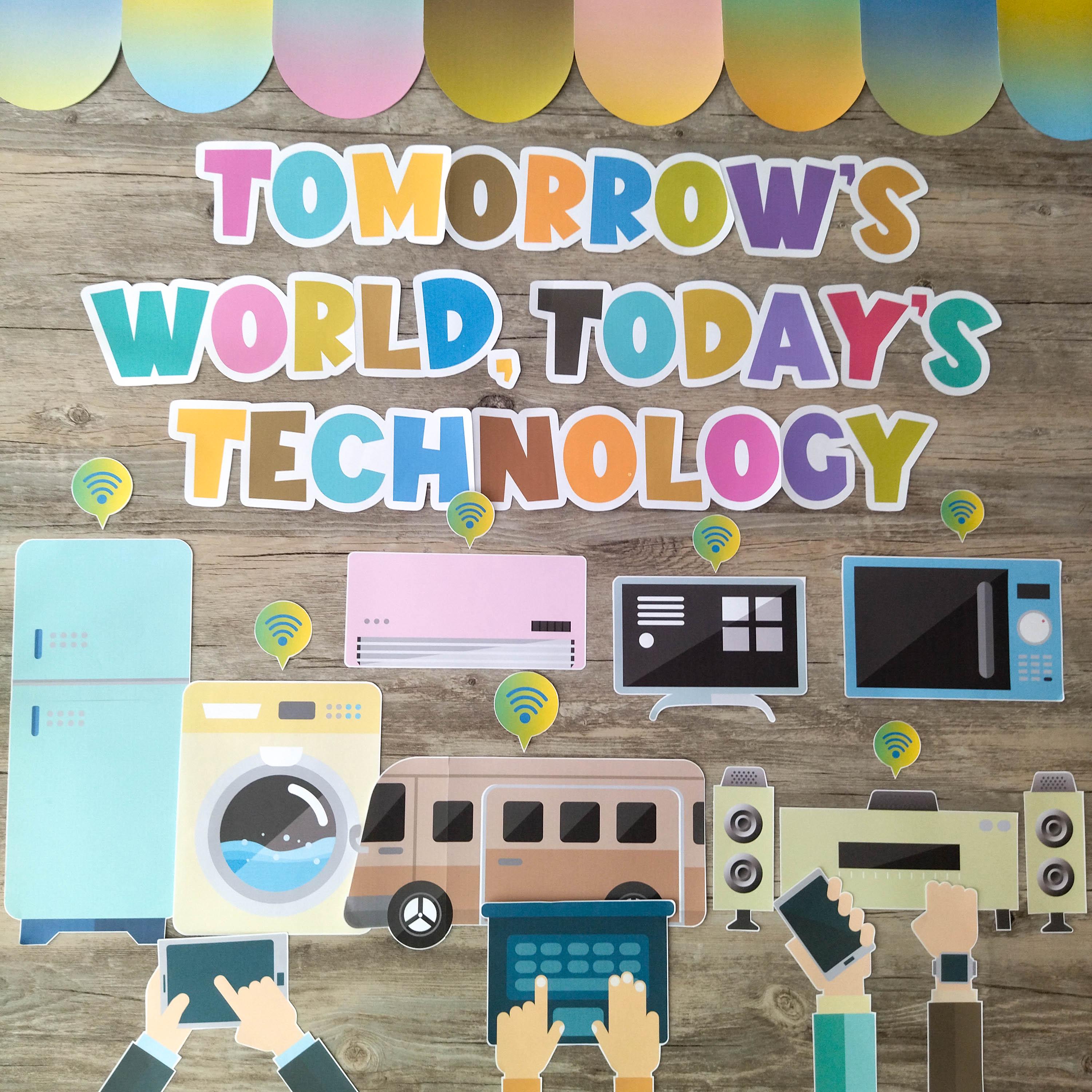 Tech Technology Bulletin Board Kit/computer Lab/classroom/school Wall Hallway Decor/display ...