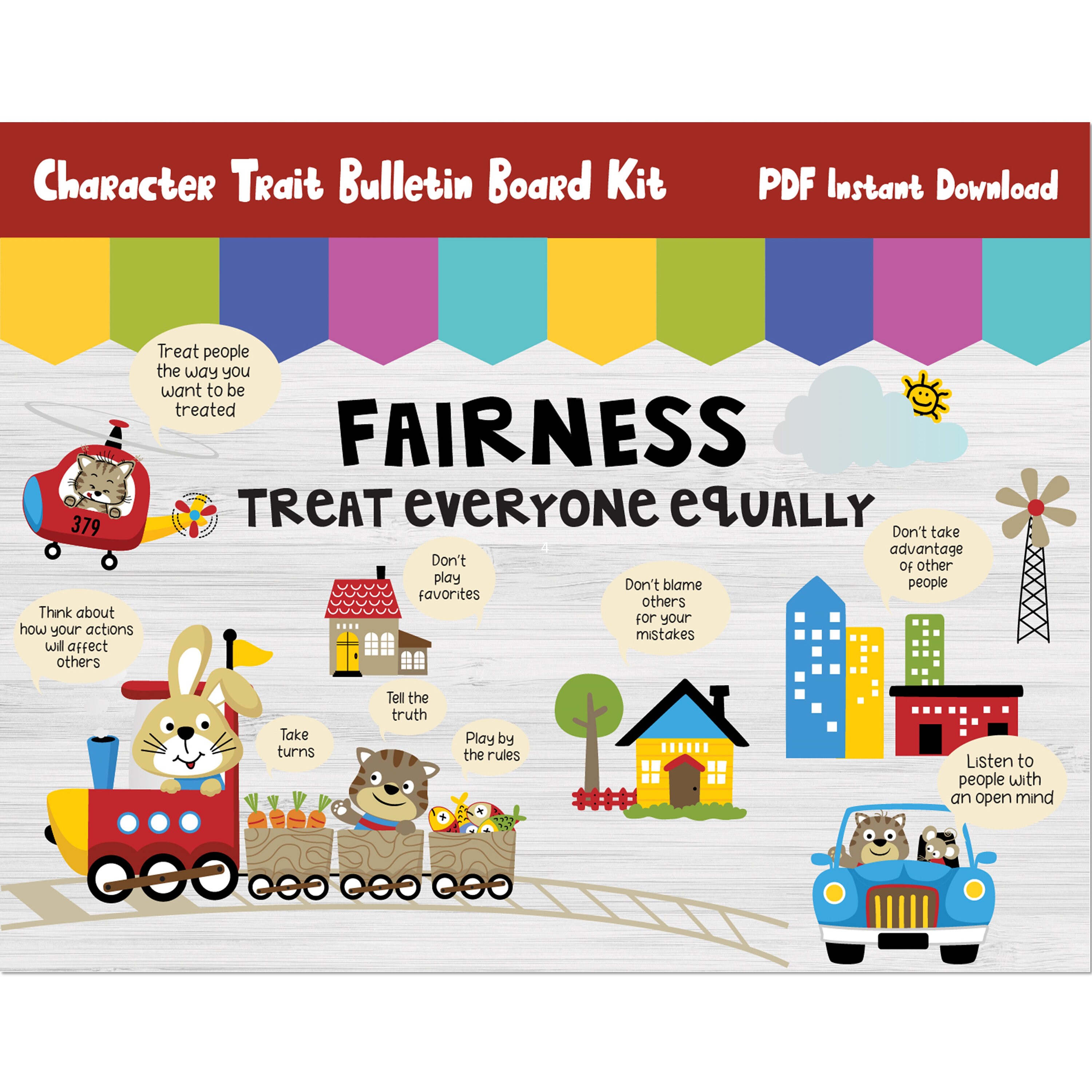 Character Traits Bulletin Board Kit/preschool Classroom Decor ...