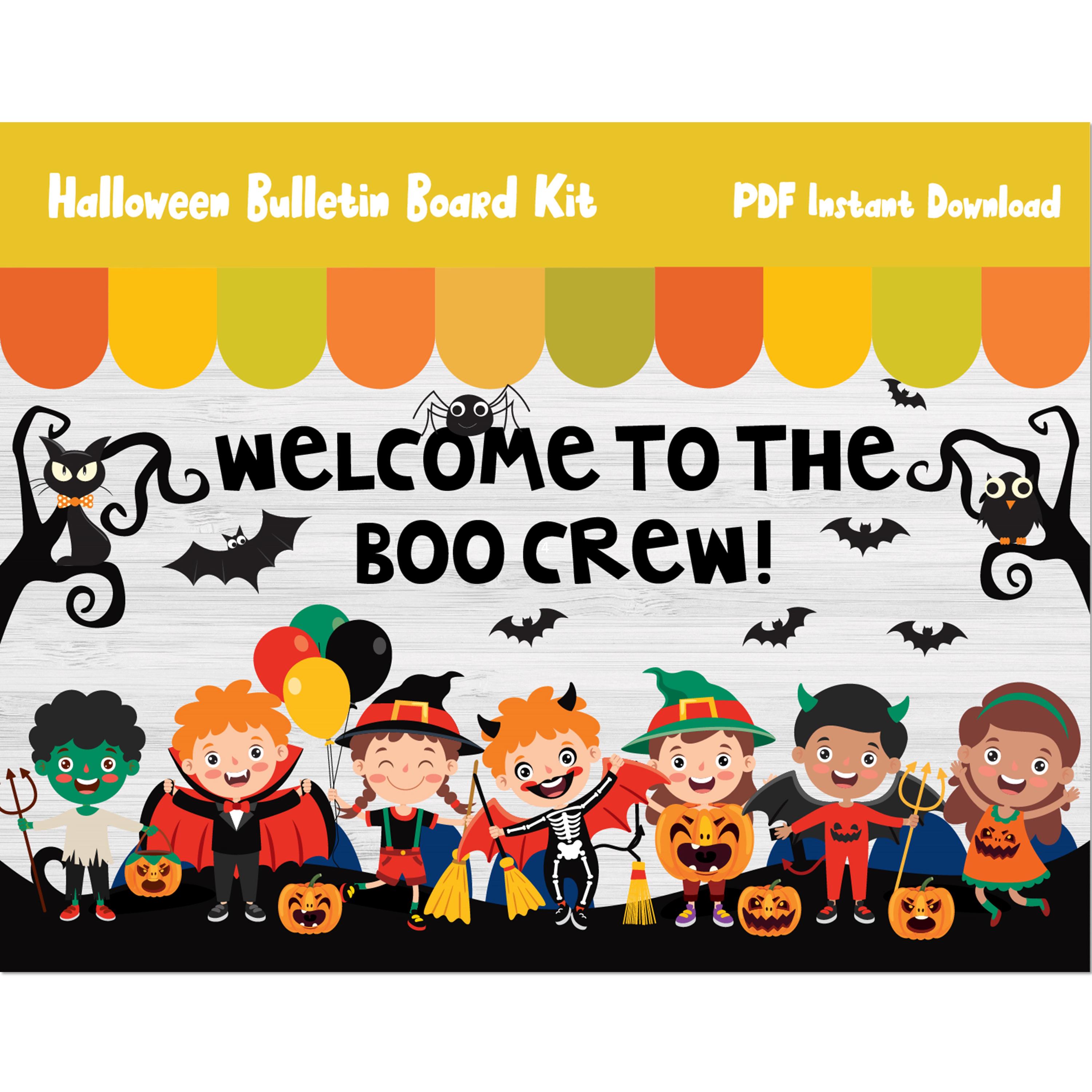 Halloween Bulletin Board Kit/fall October Kindergarten Classroom Decor ...