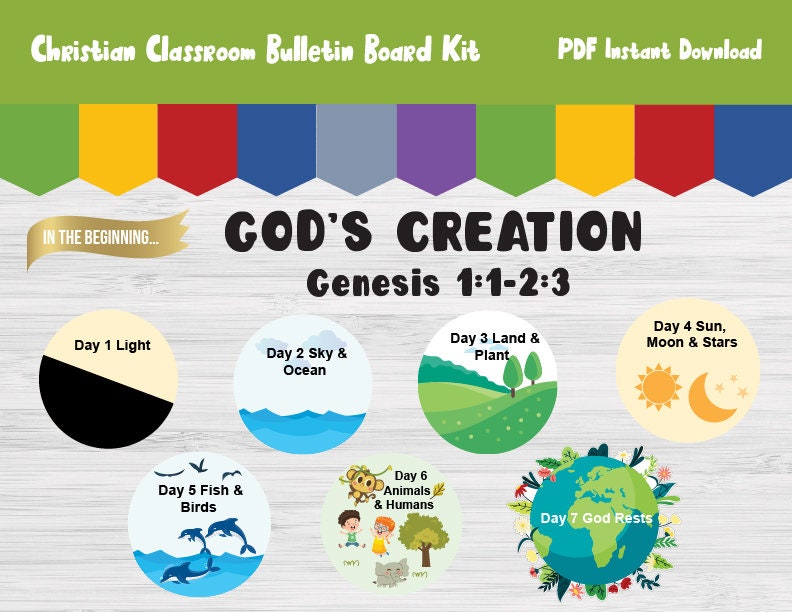 Christian Bulletin Board Kit/bible Verse/sunday School Classroom Decor ...