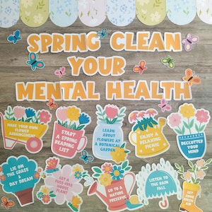 Spring Mental Health Awareness Bulletin Board Kit/classroom Decor ...