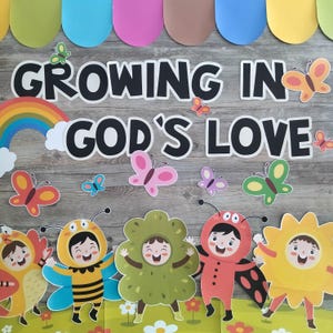 Spring Christian Bulletin Board Kit/church Sunday School Classroom ...