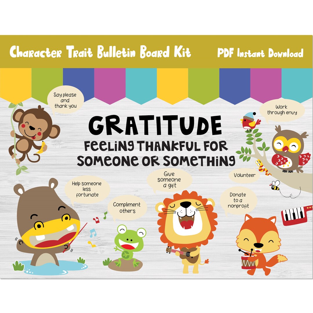 Character Traits Bulletin Board Kit/preschool Classroom Decor ...