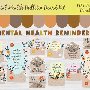 Mental Health Bulletin Board Kit/school Counselor/counseling/positive ...