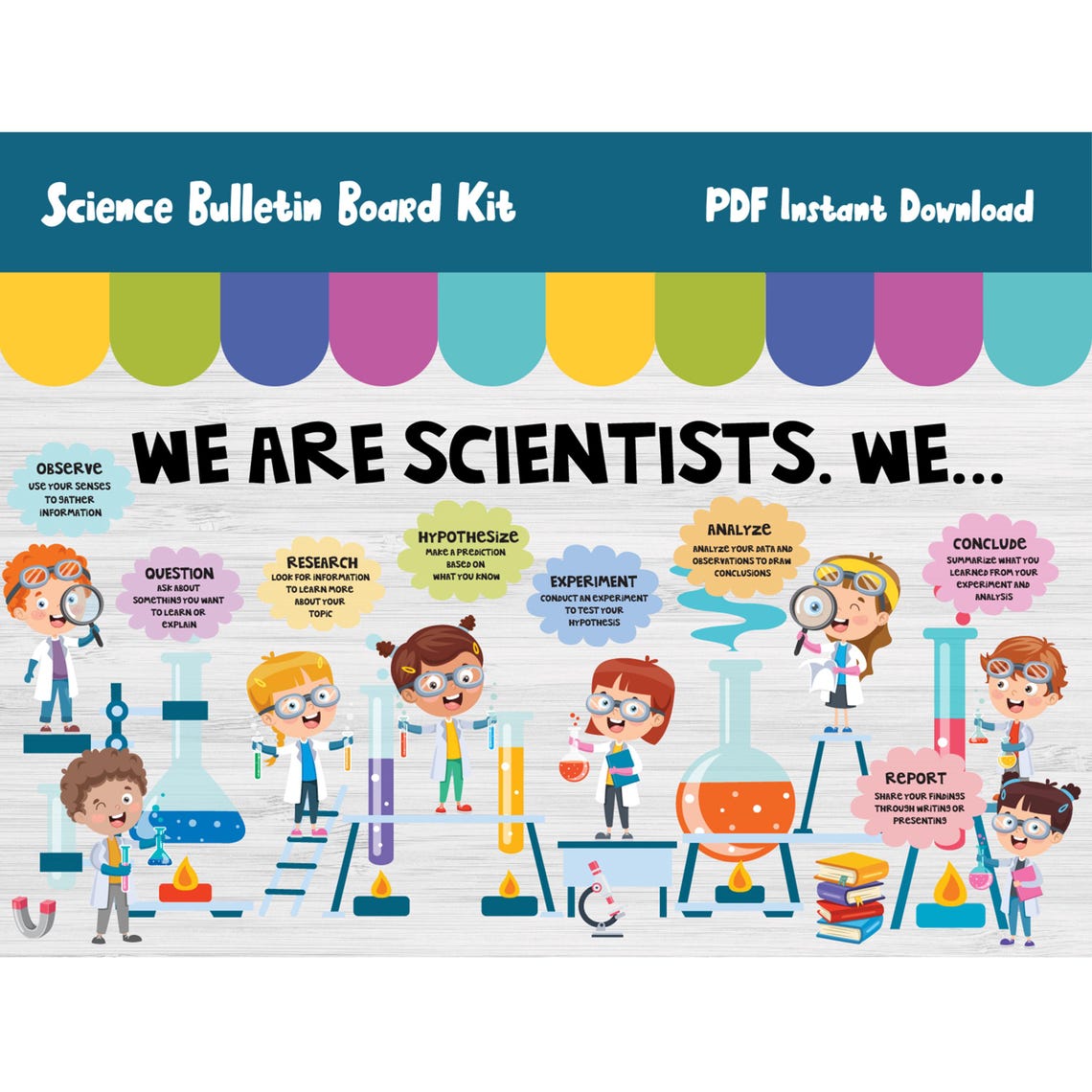 Science Themed Bulletin Board Kit/classroom Decor/elementary/primary ...