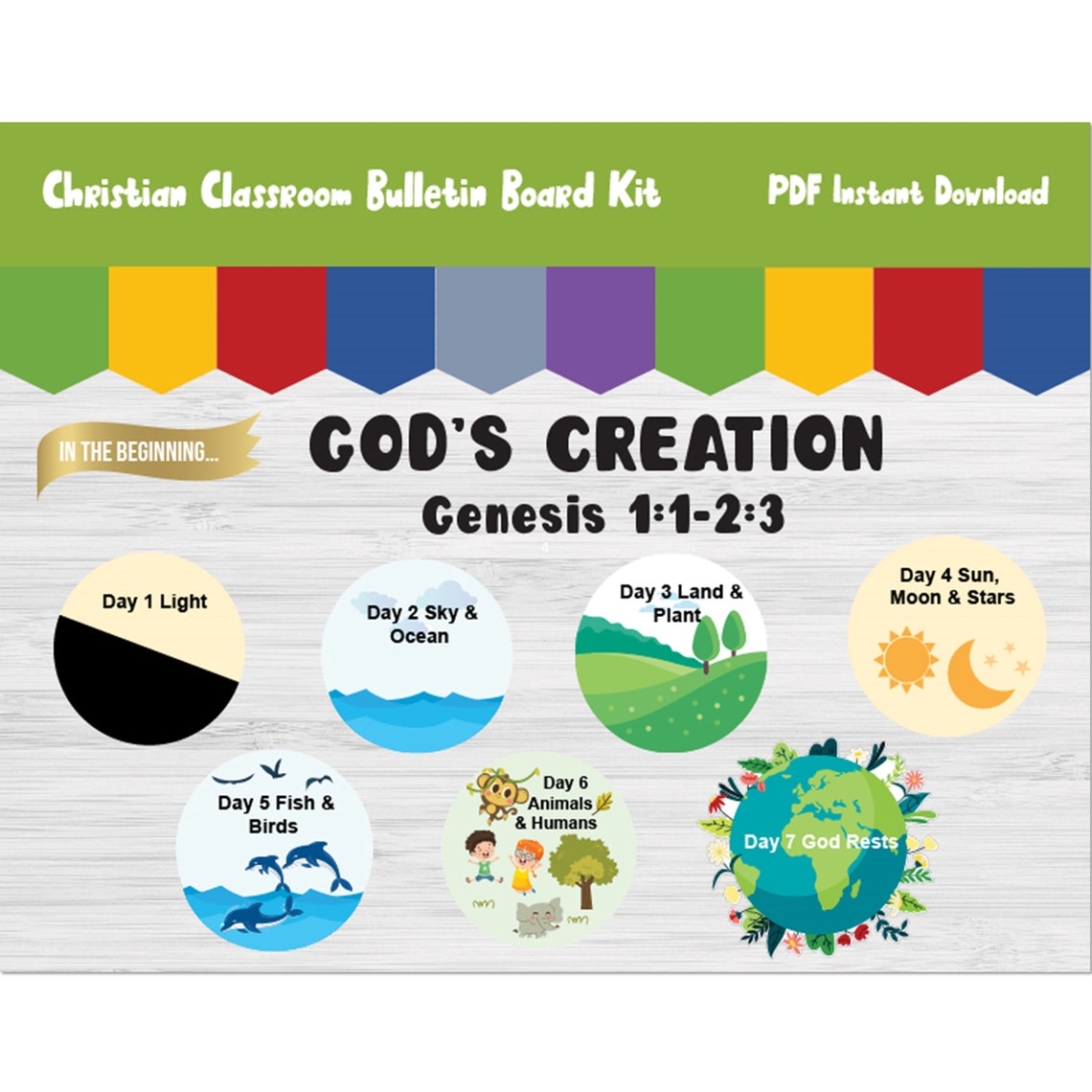 Christian Bulletin Board Kit/bible Verse/sunday School Classroom Decor ...