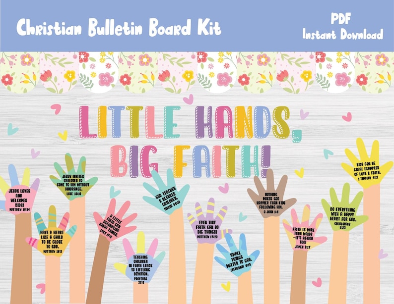 Christian Bulletin Board Kit/sunday School Classroom Wall Door Decor ...