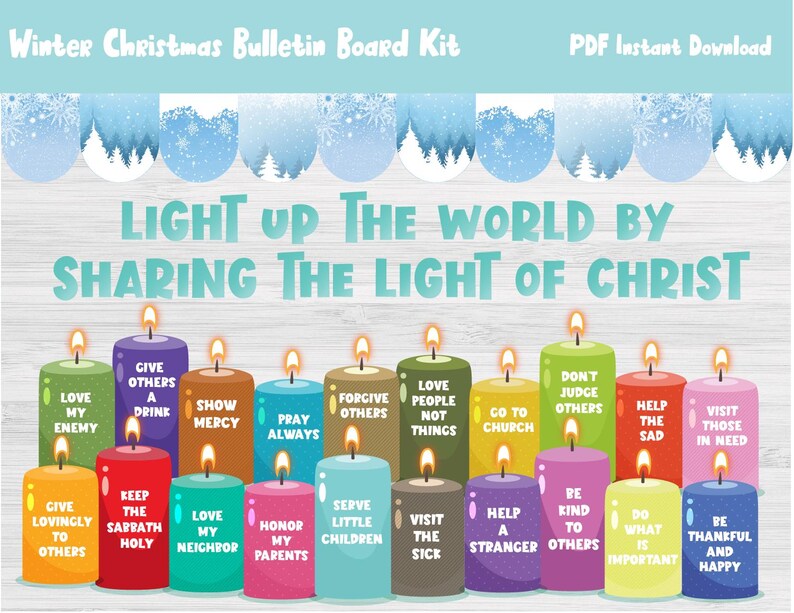 Christian Christmas Bulletin Board Kit/church/winter Holiday Classroom ...