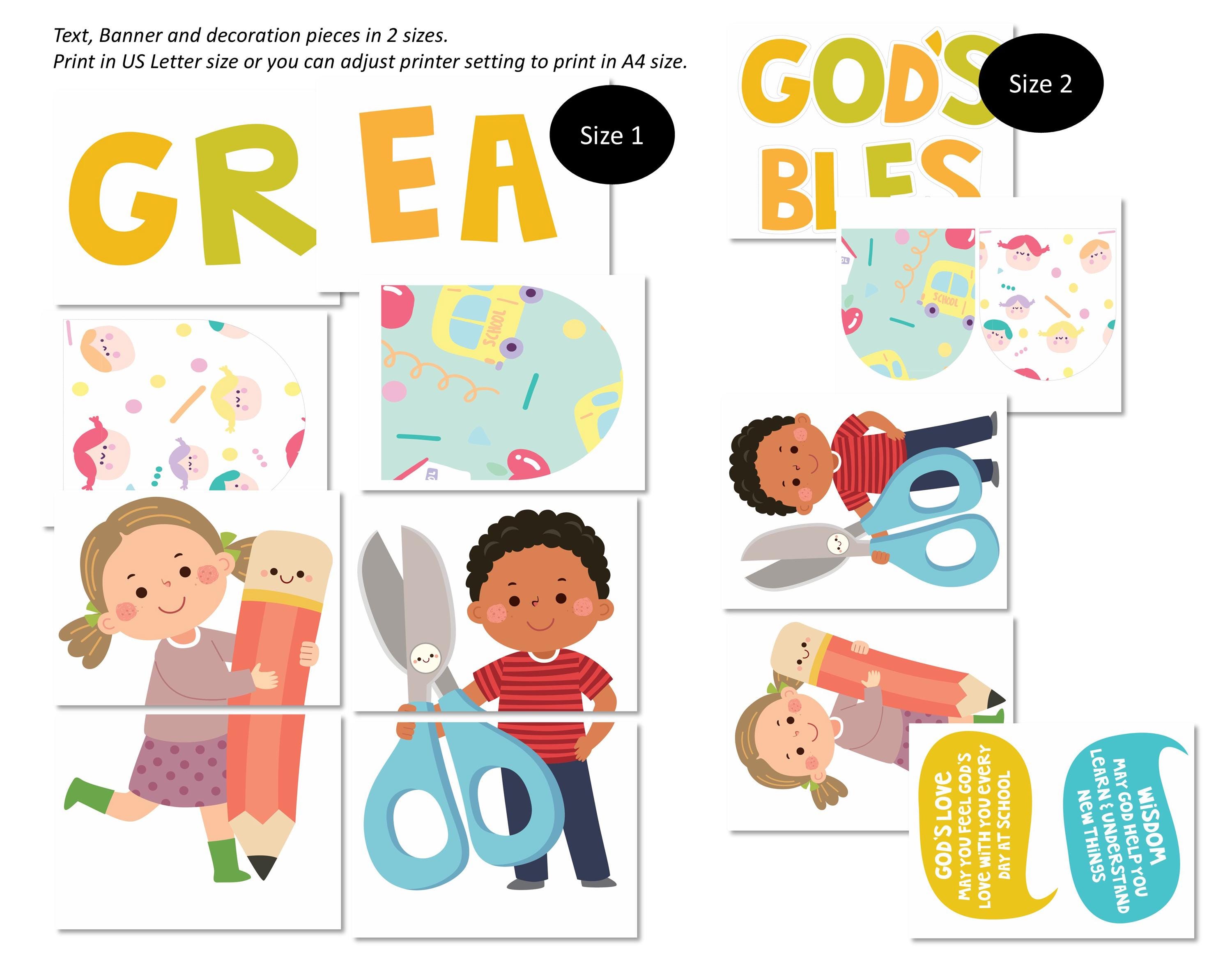 Christian Back to School Bulletin Board Kit/welcome/new School Year ...