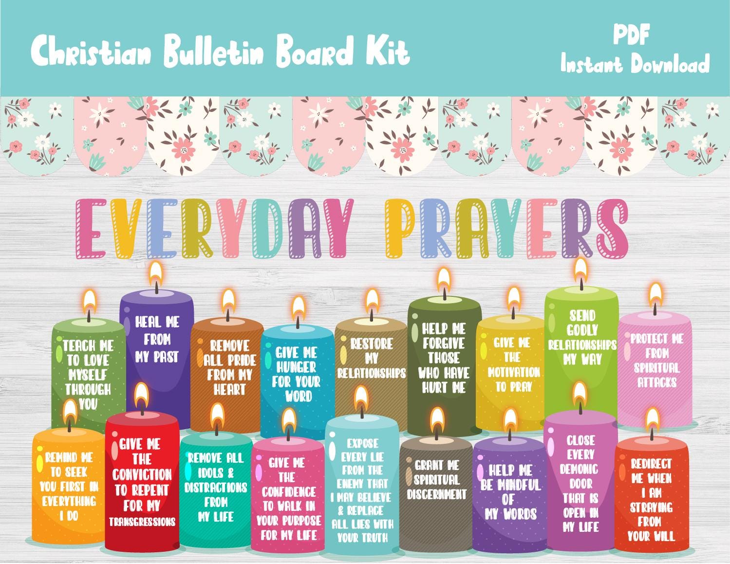 Church Christian Bulletin Board Kit/bible Verse Wall Door Decor/sunday ...