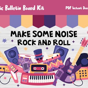 Music Classroom Bulletin Board Kit/music Class Room Decor/wall Door ...