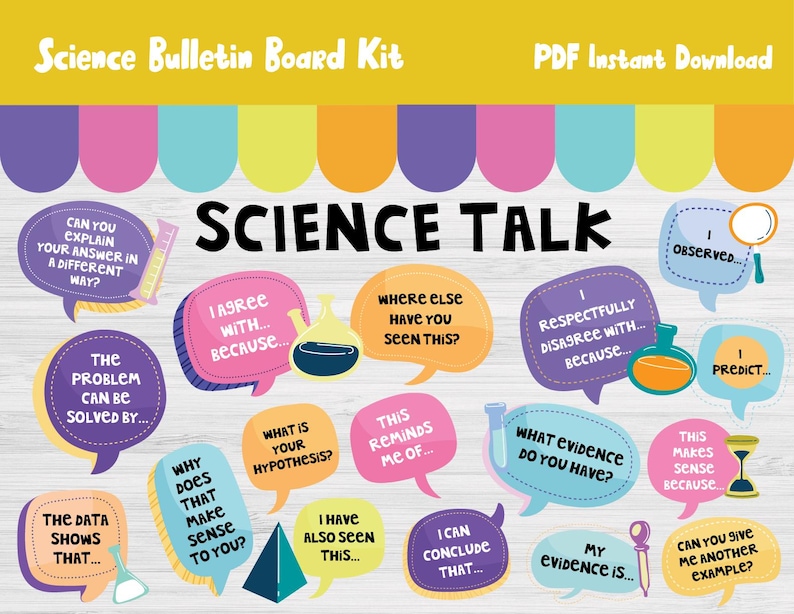 Science Talk Bulletin Board Kit/classroom Decor/elementary/primary ...