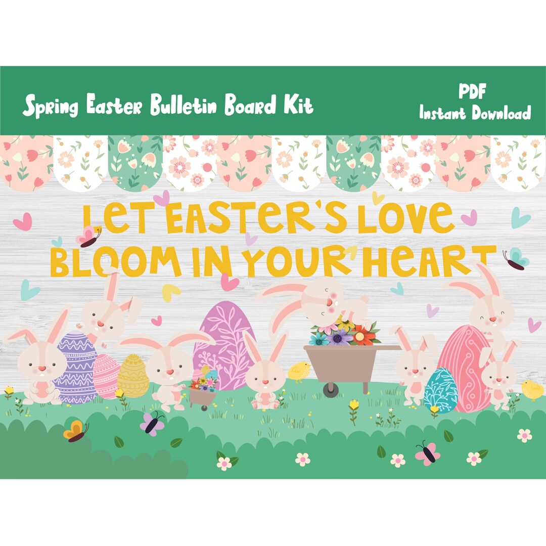 Easter Spring Bulletin Board Kit/april Classroom Wall Decor ...