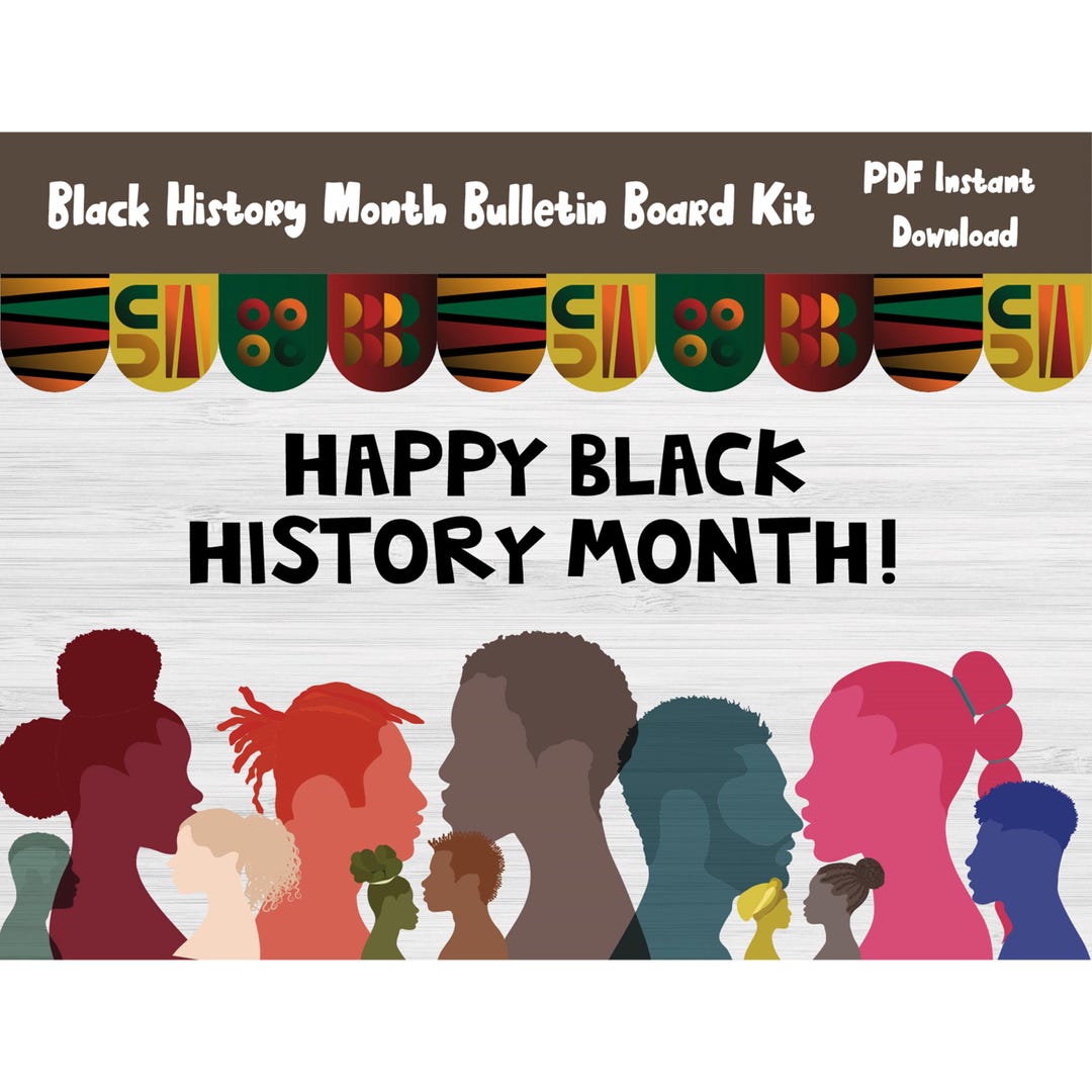Black History Month Bulletin Board Kit/february Classroom Wall Decor ...
