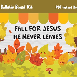 Fall Christian Bulletin Board Kit/sunday School/church Wall Decor ...
