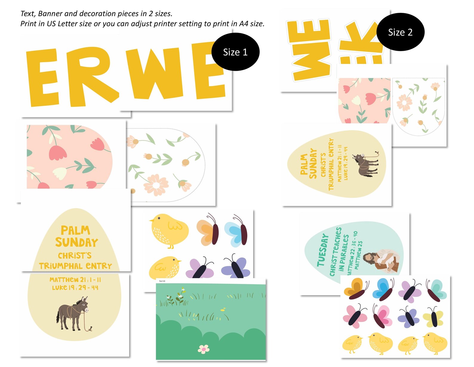 Easter April Bulletin Board Kit/church/sunday School/christian ...