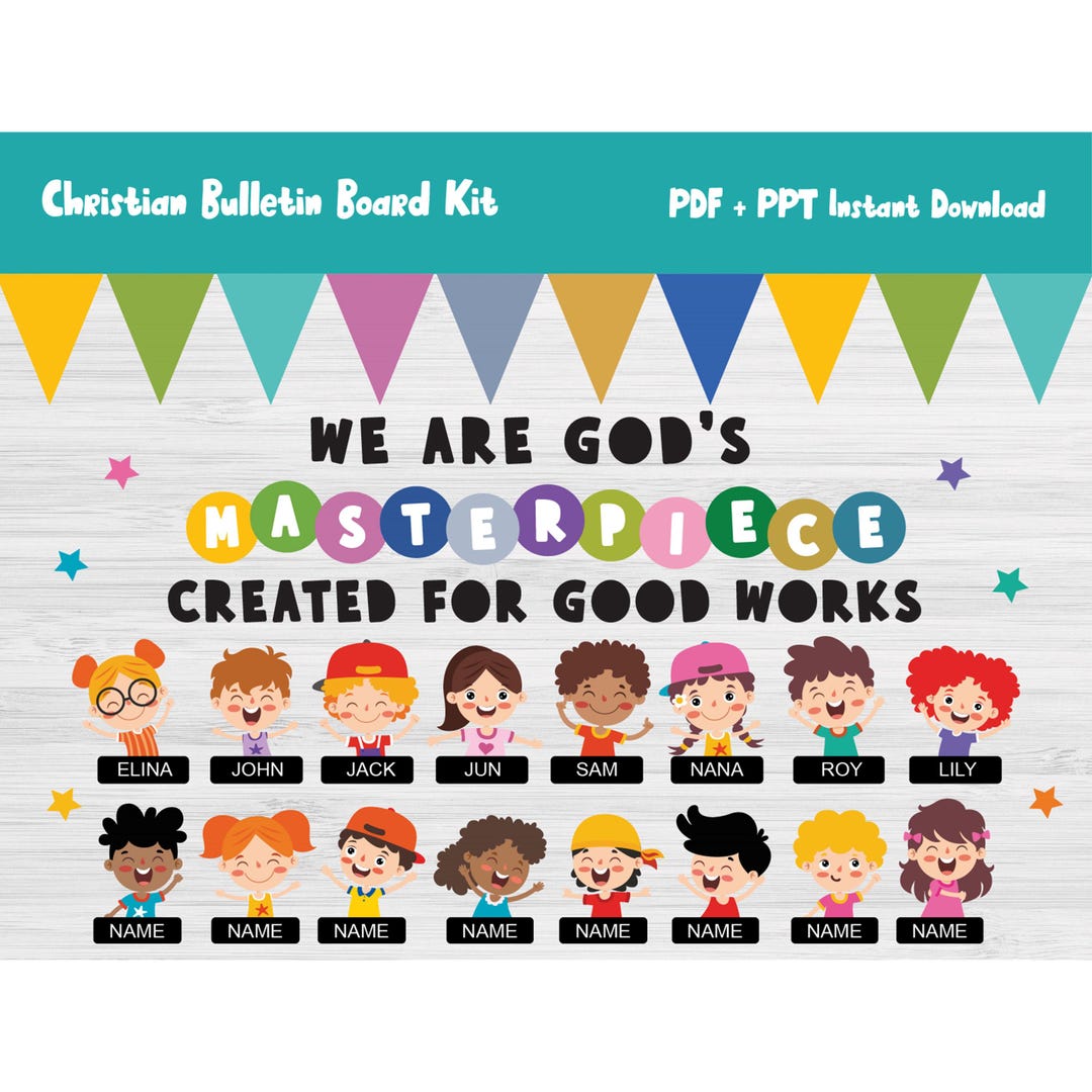 Christian Bulletin Board Kits/sunday School Classroom Printable/church ...