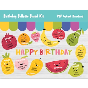 Happy Birthday Bulletin Board Kit/classroom Wall Display/decor ...