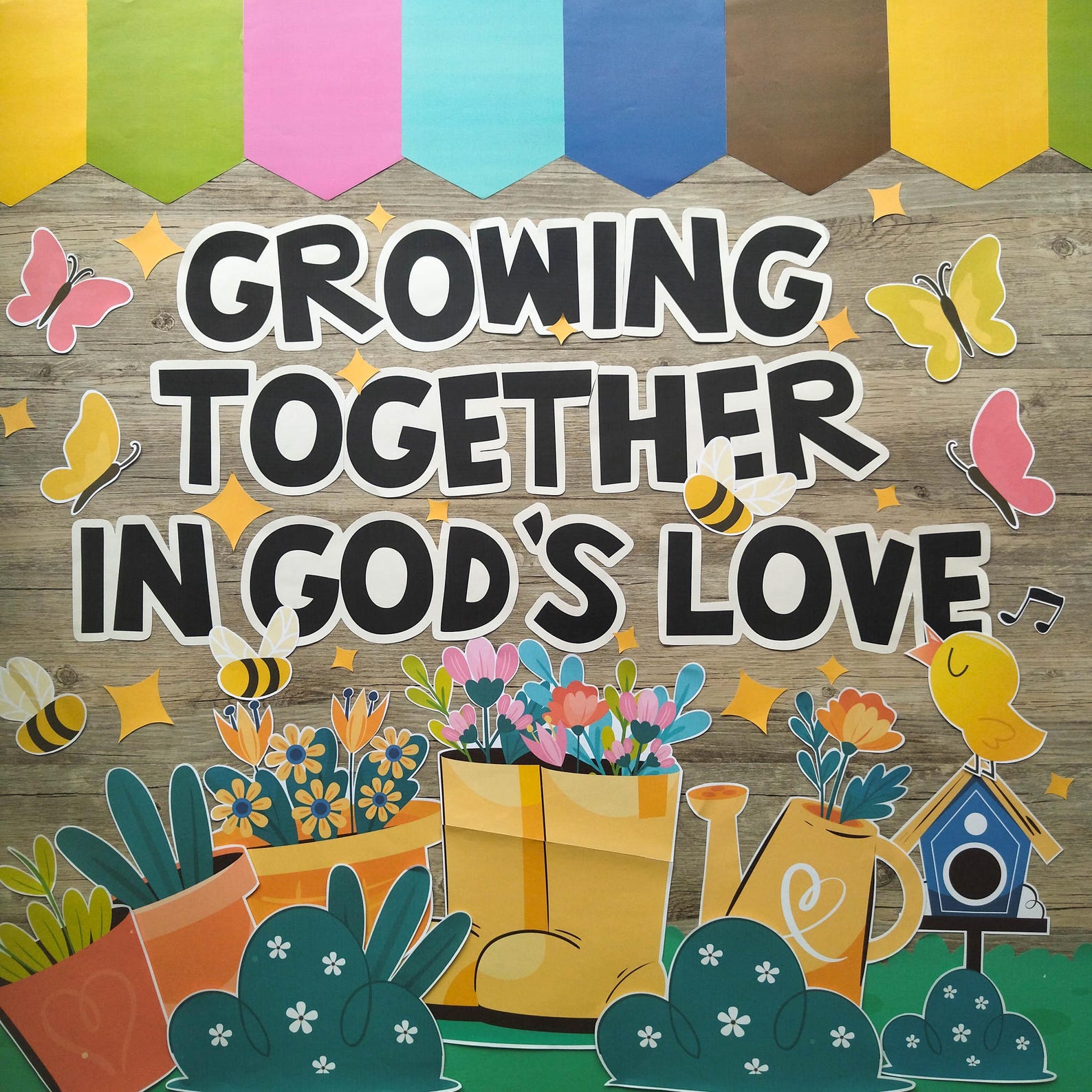 Spring Church Bulletin Board Kit/sunday School Christian Classroom ...