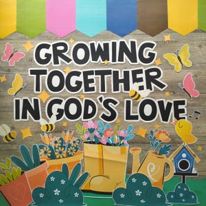 Spring Church Bulletin Board Kit/sunday School Christian Classroom ...