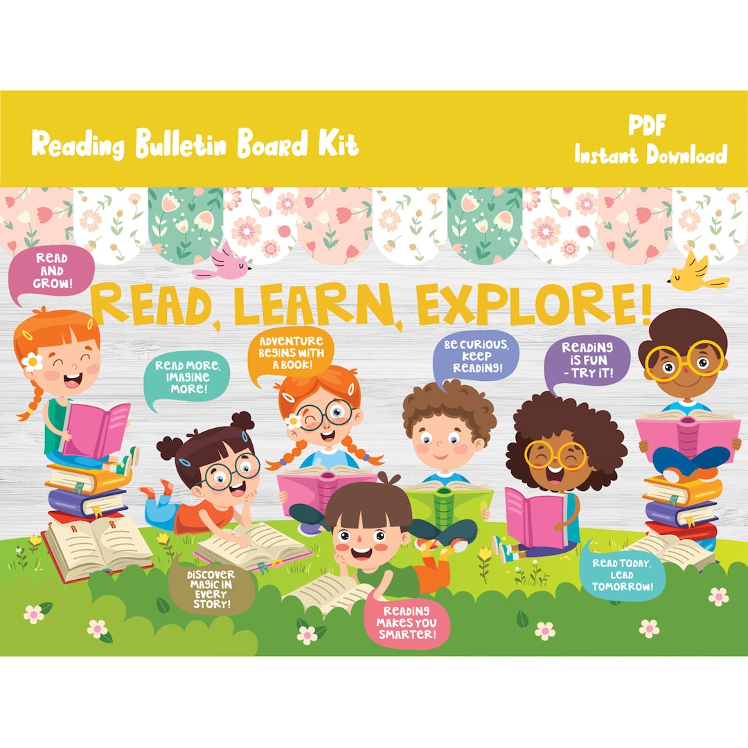 Classroom Library Bulletin Board Kit/reading Corner/wall Decor ...