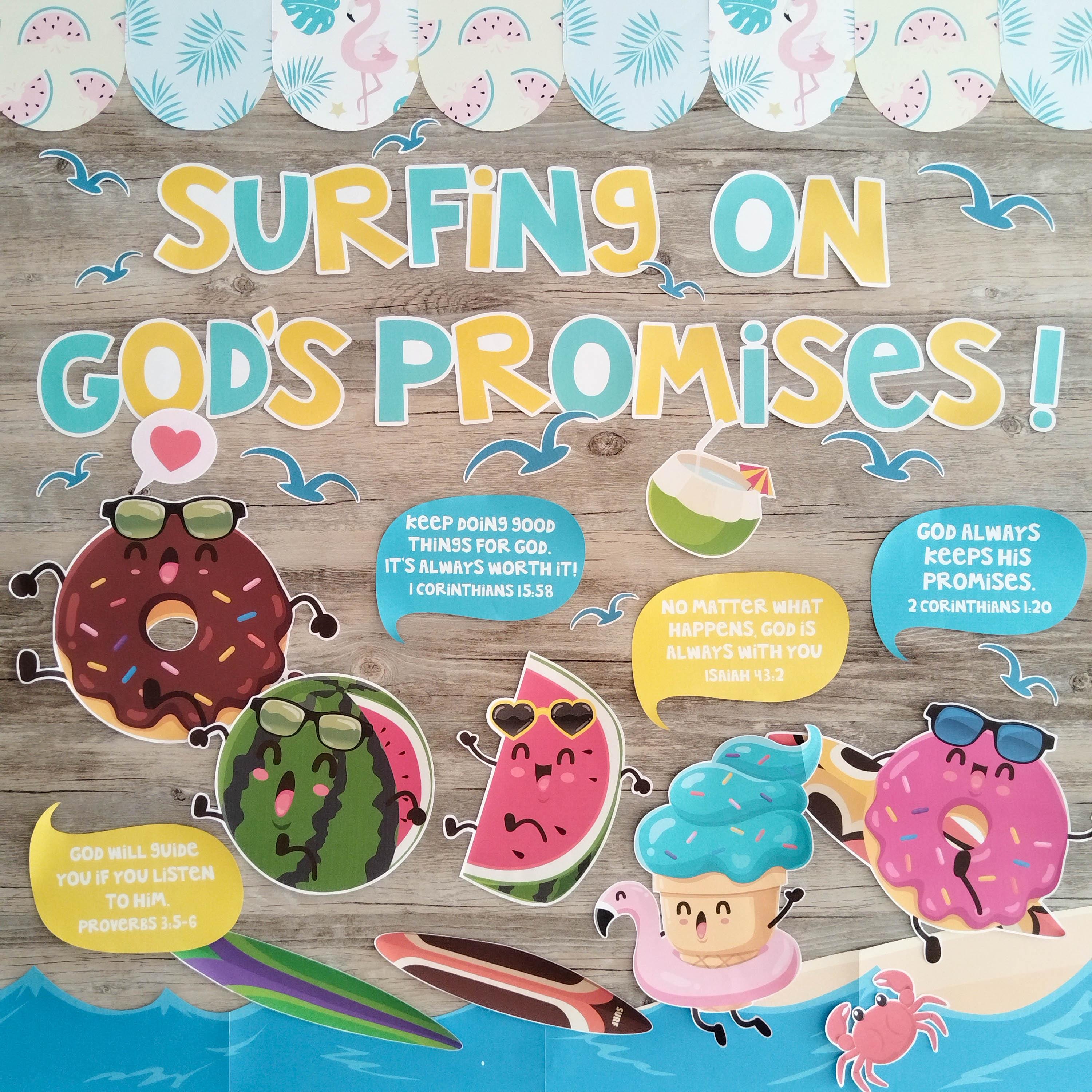 Summer VBS Church Bulletin Board Kit/june/christian/sunday School ...