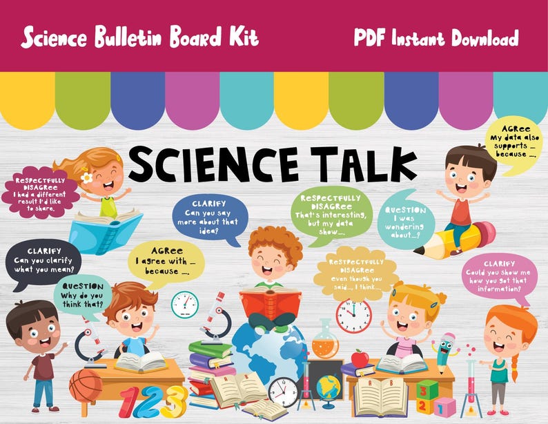Science Talk Bulletin Board Kit/classroom Decor/elementary/primary ...