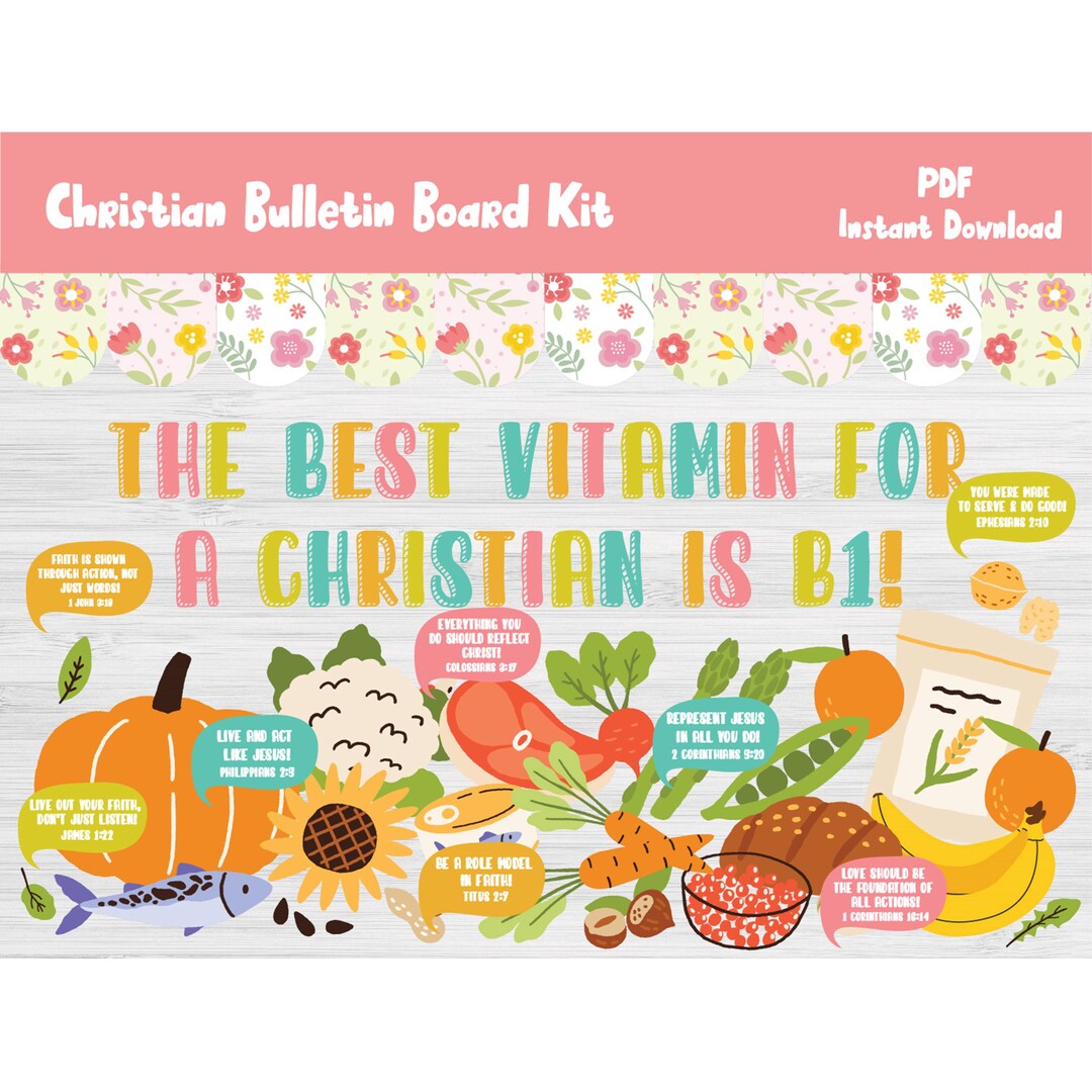 Church Christian Bulletin Board Kit/bible Verse Wall Door Decor/sunday ...