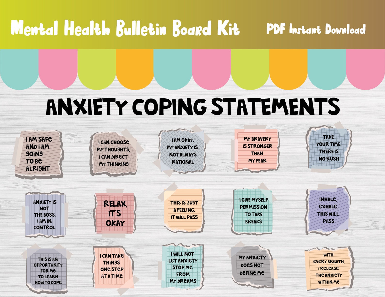 Mental Health Bulletin Board Kits/sel/social Emotional Learning/school ...