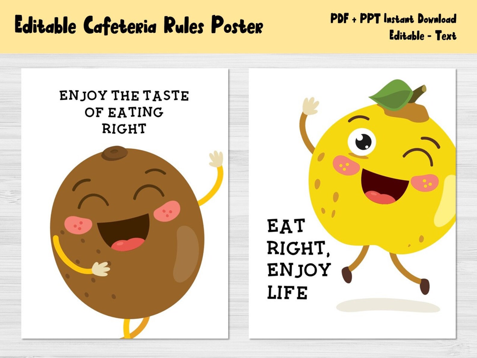 8 Cafeteria Bulletin Board Kit/kindergarten Lunch Room Posters ...