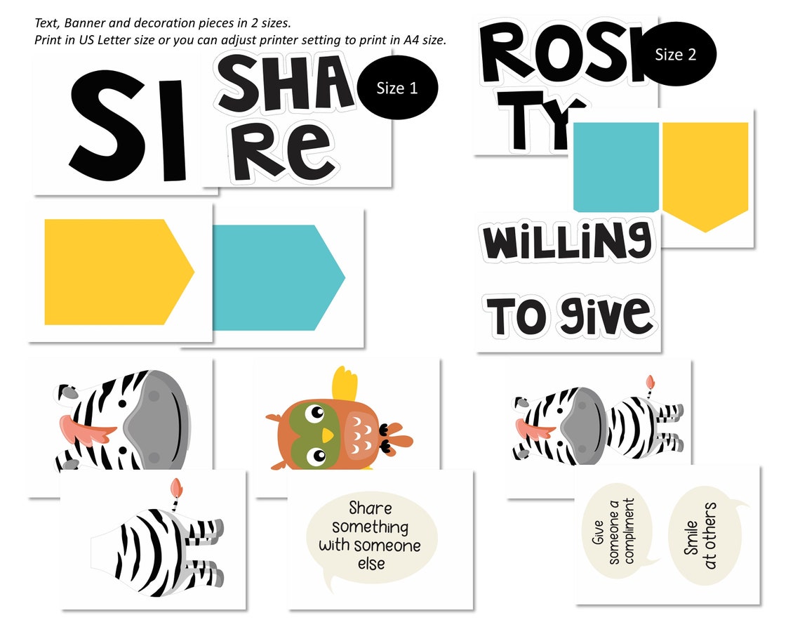 Character Traits Bulletin Board Kit/preschool Classroom Decor ...