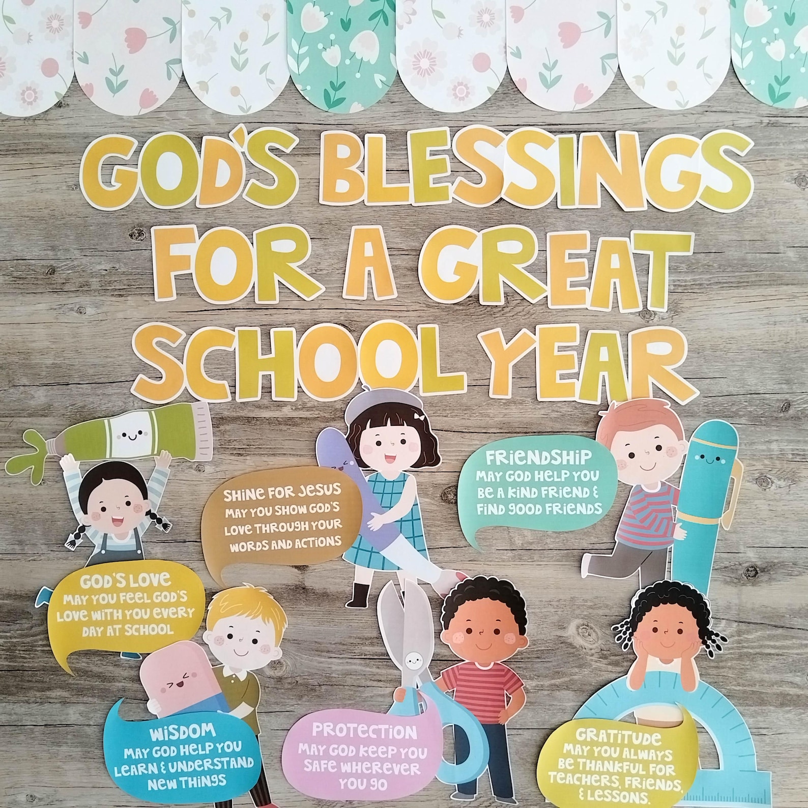 Christian Back to School Bulletin Board Kit/welcome/new School Year ...