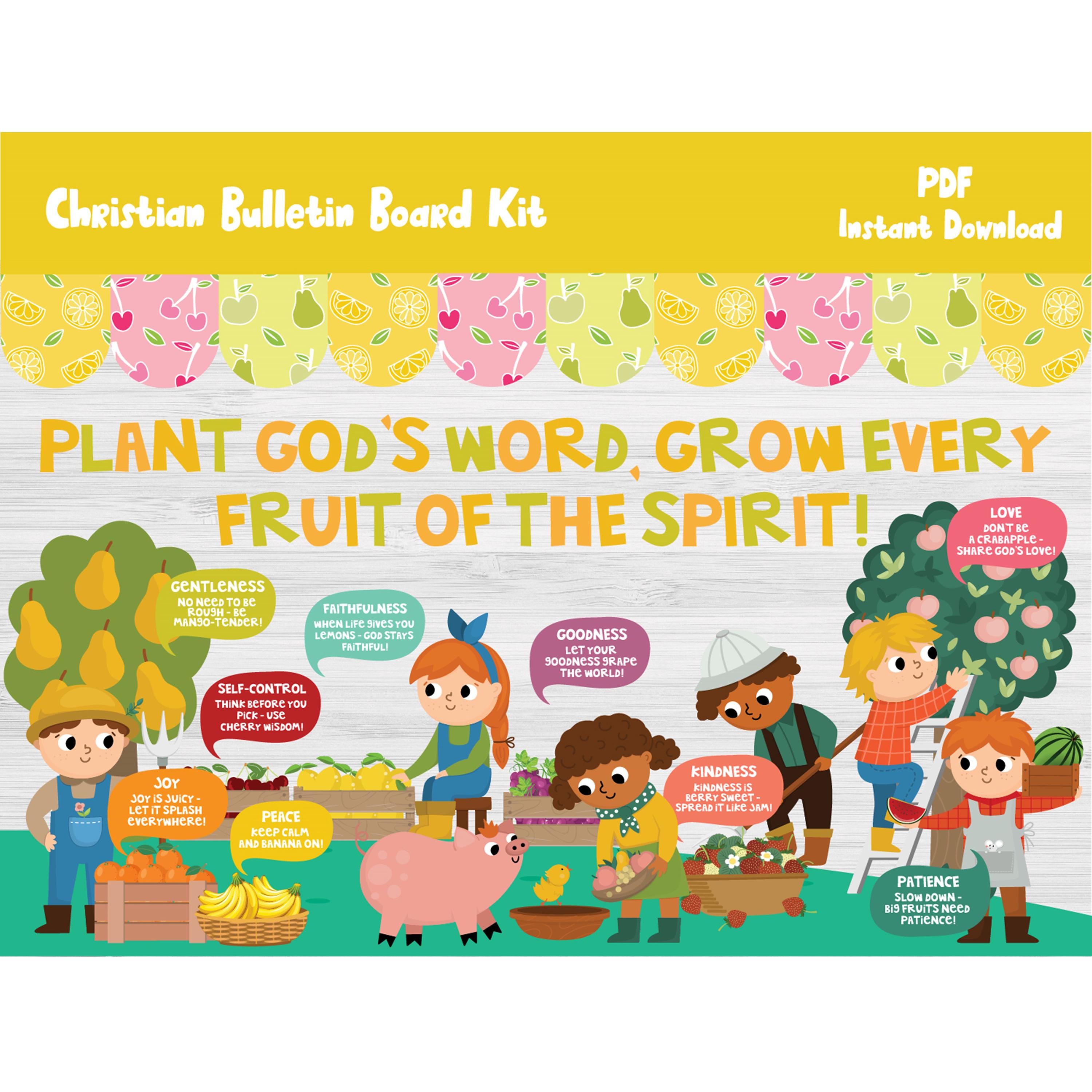 Fruit of the Spirit Bulletin Board Kit/vbs Christian/summer/sunday ...