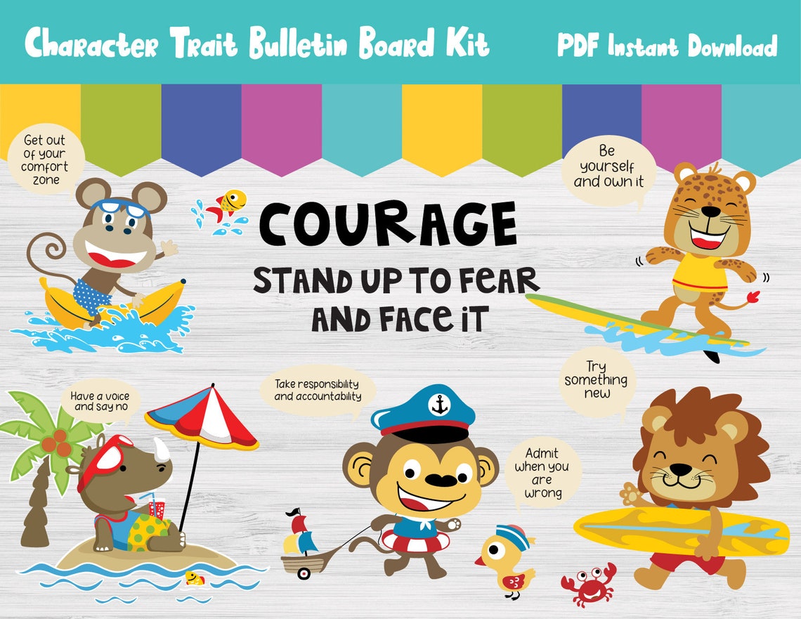 Character Traits Bulletin Board Kit/preschool Classroom Decor ...