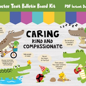 Character Traits Bulletin Board Kit/preschool Classroom Decor ...