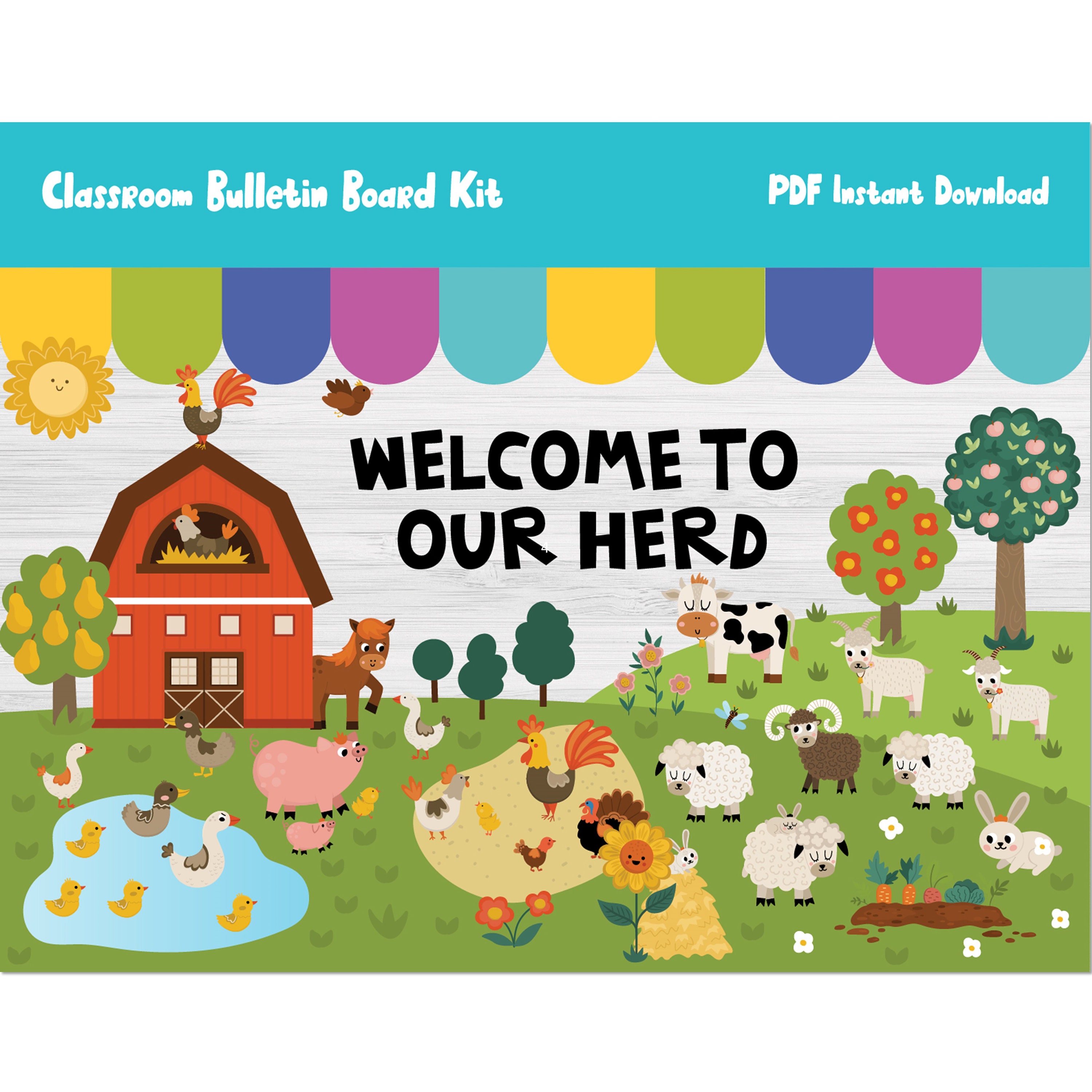 Welcome Back to School Bulletin Board Kit/new School Year/kindergarten ...