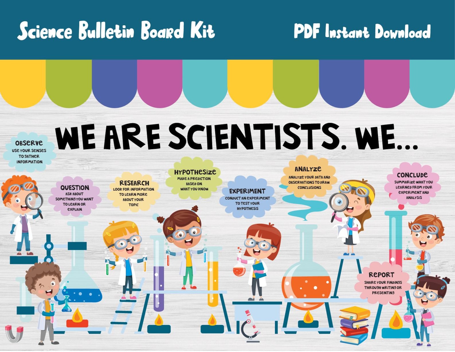 Science Themed Bulletin Board Kit/classroom Decor/elementary/primary ...
