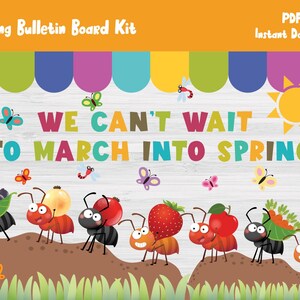 Spring Bulletin Board Kit/march Classroom Decor/kindergarten/preschool ...