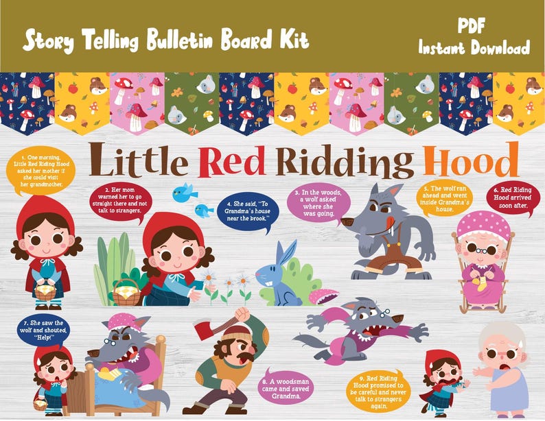 Fairy Tale Bulletin Board Kit/storybook/storytelling/reading Corner ...