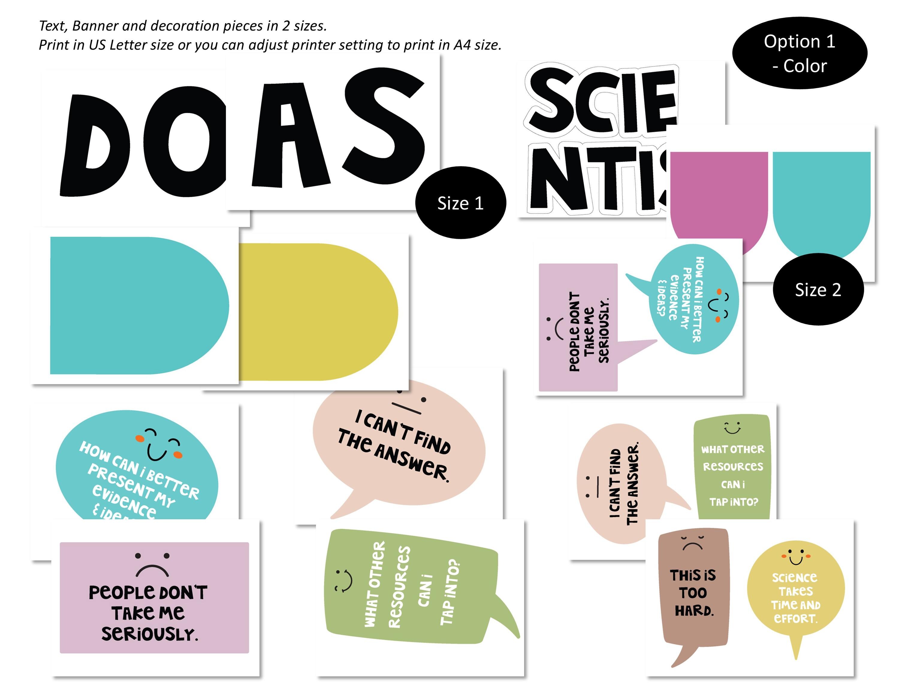 Science Talk Bulletin Board Kit/classroom Decor/elementary/primary ...
