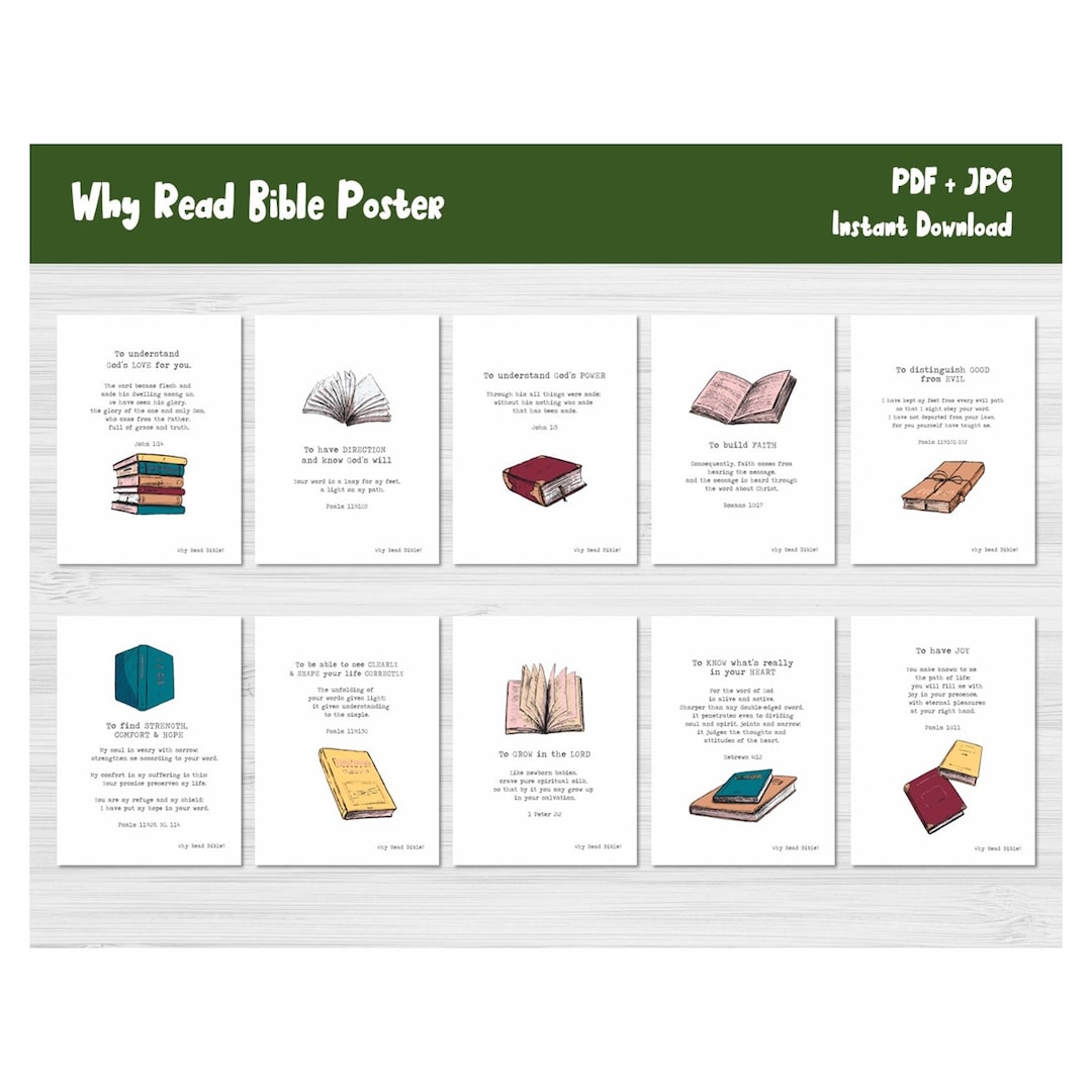 10 Bible Verse Kids Posters/sunday School Bulletin Board Kit/christian ...