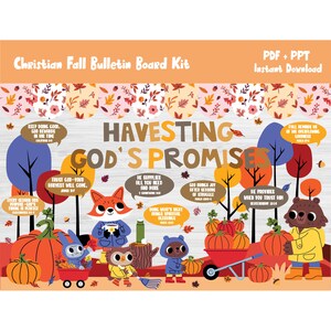 Fall Christian Bulletin Board Kit/sunday School/church Wall Decor ...