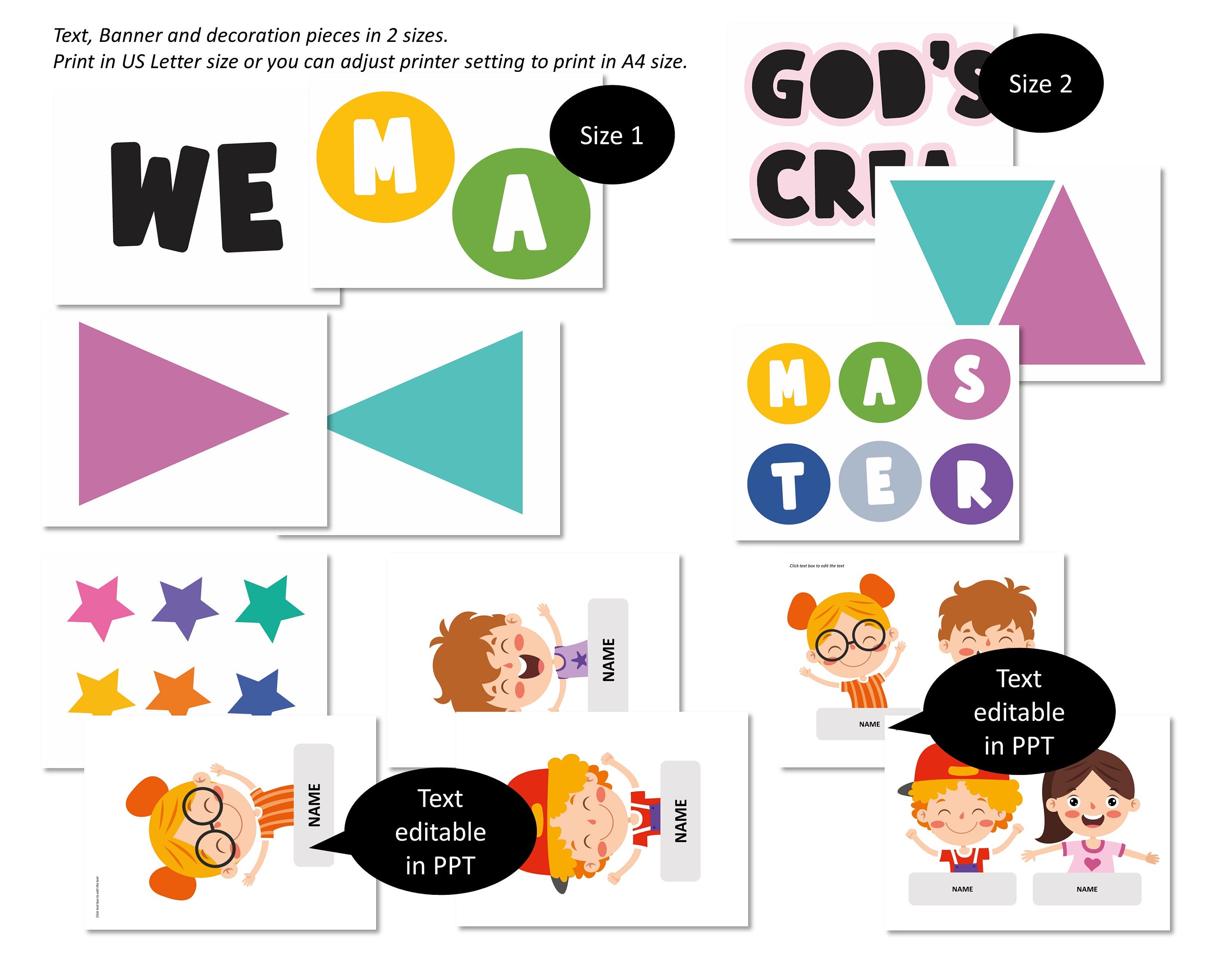 Christian Bulletin Board Kits/sunday School Classroom Printable/church ...
