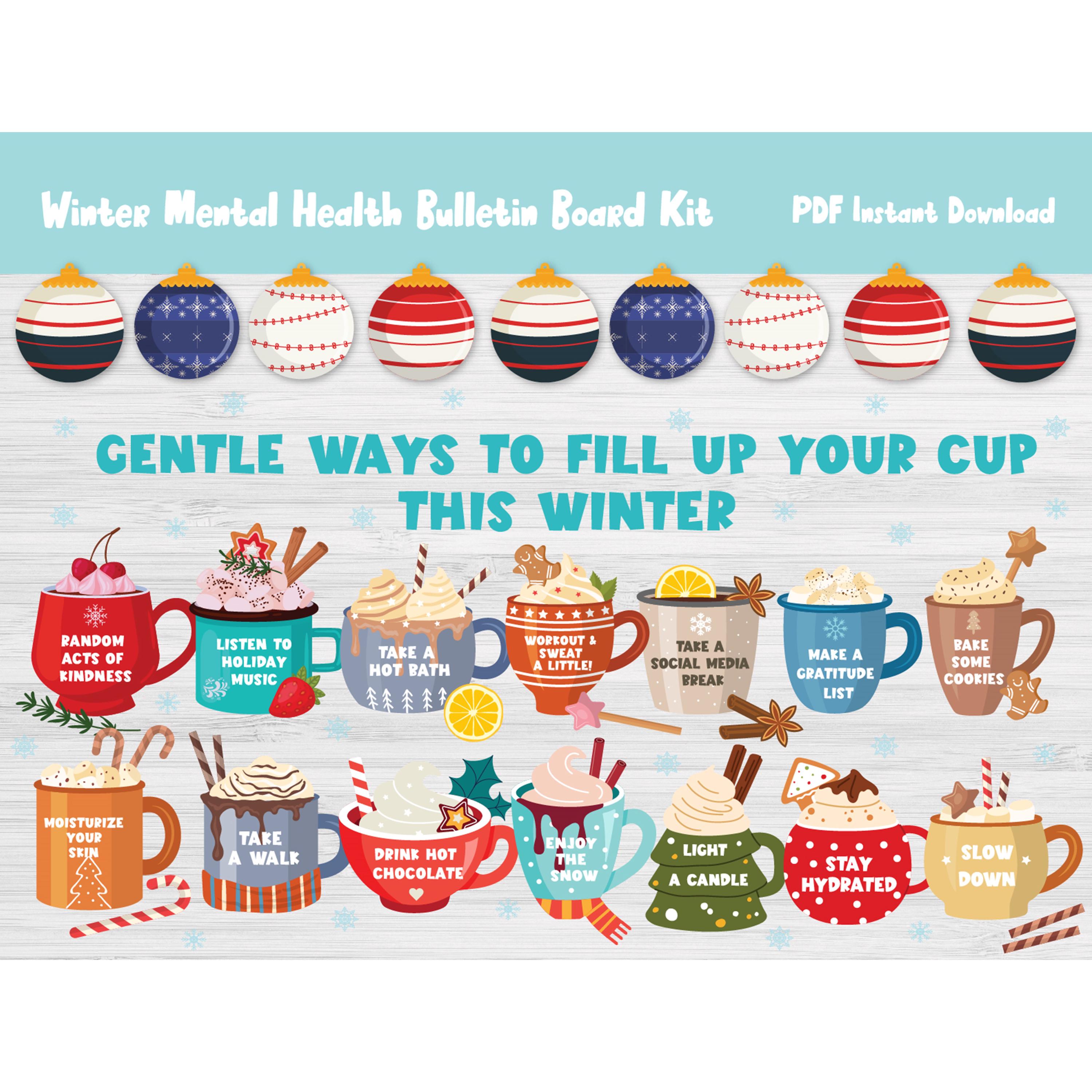 Winter Mental Health Awareness Bulletin Board Kit/classroom Decor ...