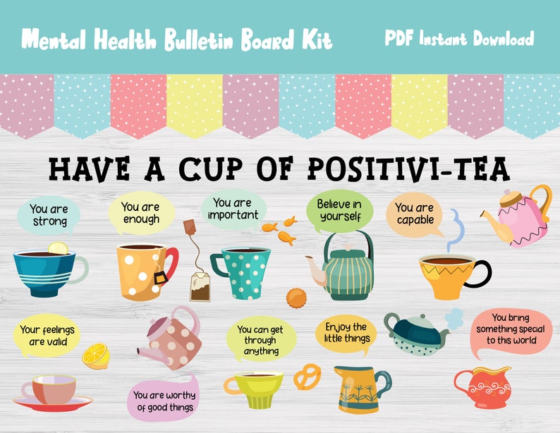 Mental Health Bulletin Board Kits/sel/social Emotional Learning/school ...