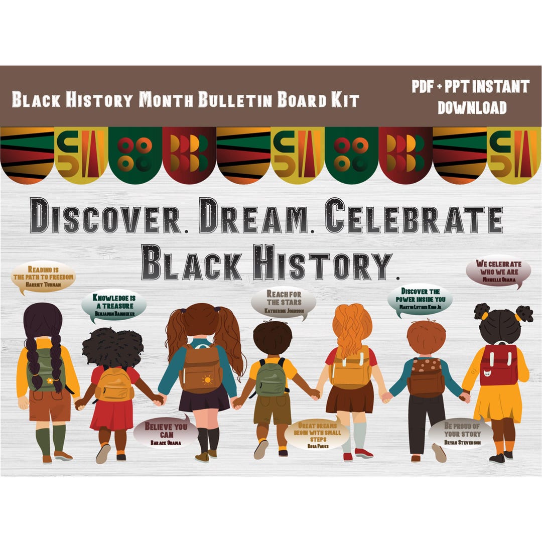 Black History Month Library Reading Bulletin Board Kit/february ...