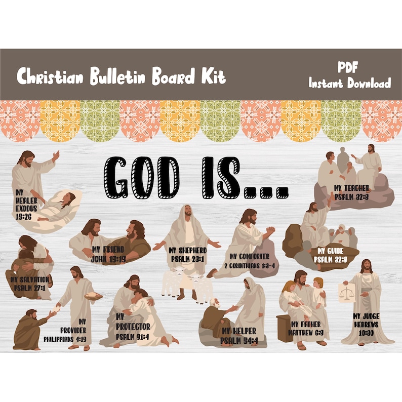 Church Christian Bulletin Board Kit/bible Verse Wall Door Decor/sunday ...