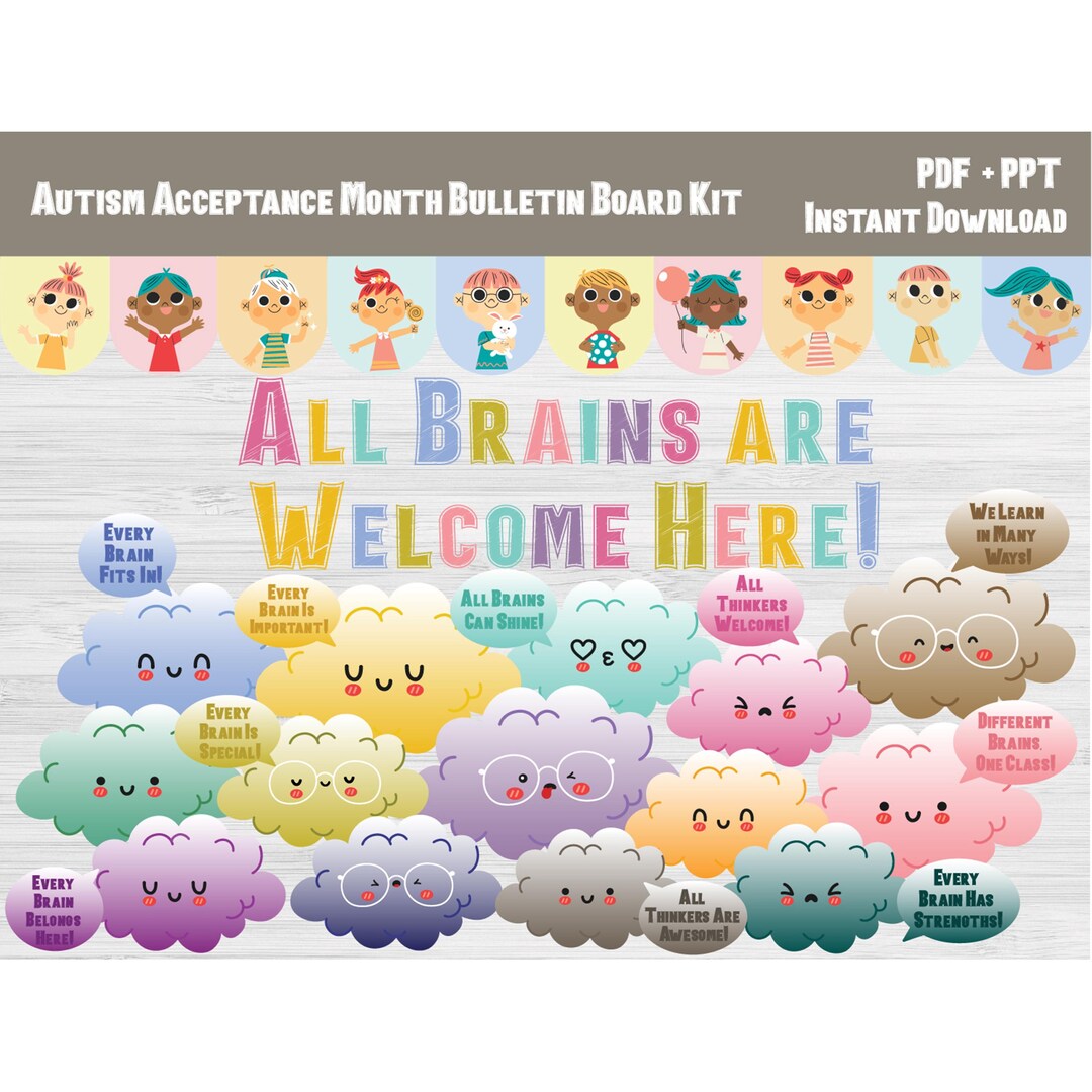 Autism Acceptance Bulletin Board Kit/inclusion/diversity/neurodiversity ...